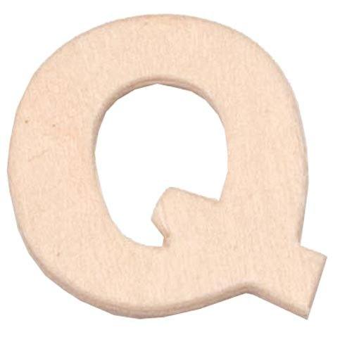 Buchstabe Q aus Sperrholz, 6cm groß | Basteln mit Holz