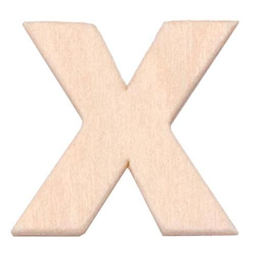 Buchstabe X aus Sperrholz, 6cm groß | Holzbuchstaben flach