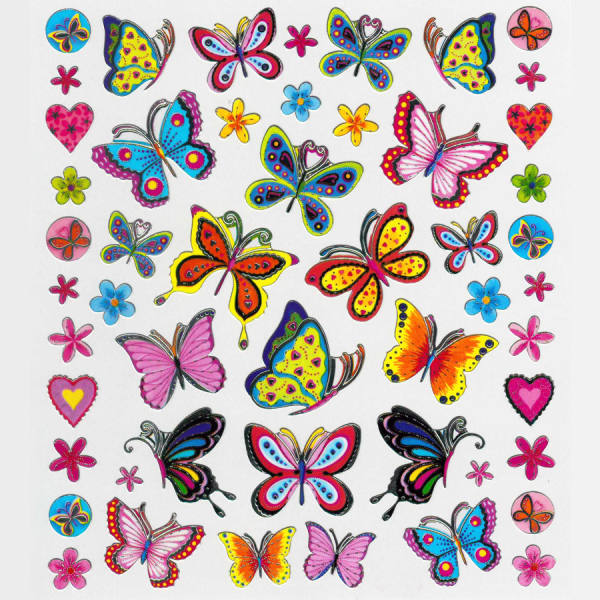 Sticker | Bunte Schmetterlinge zum Aufkleben!